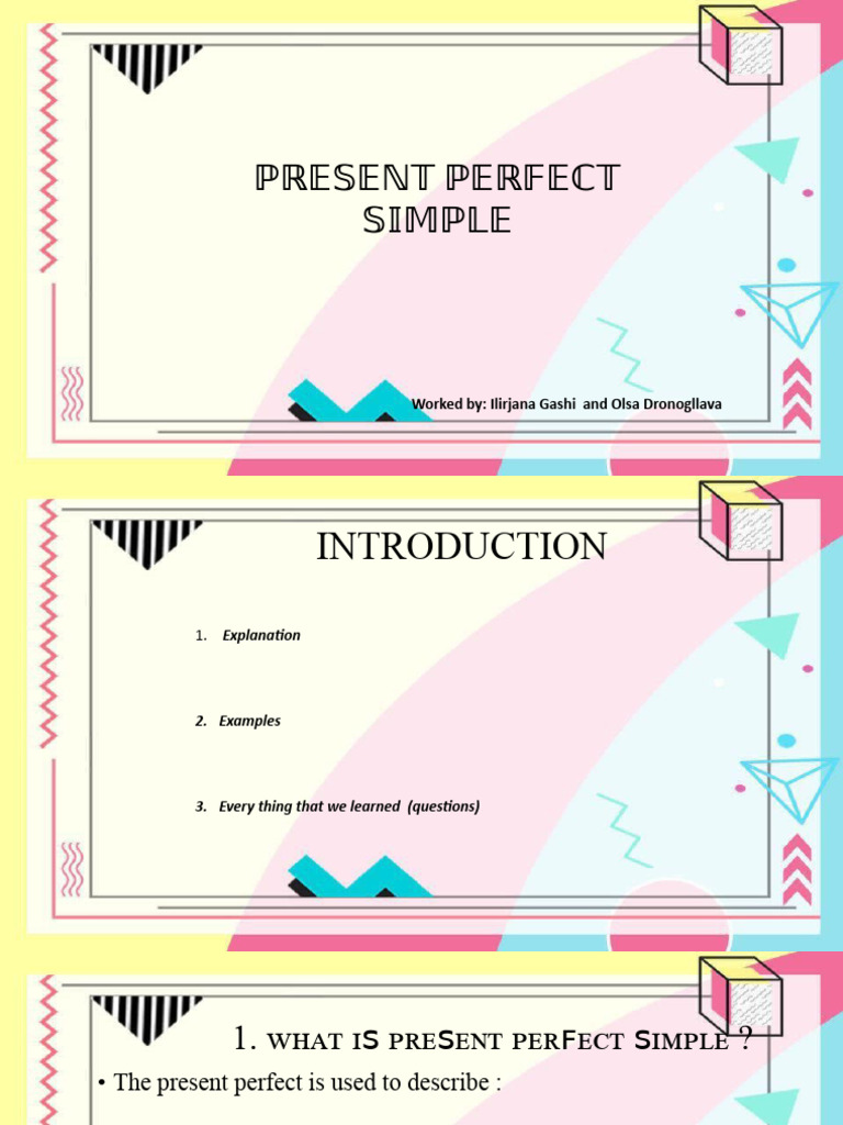 Present Perfect Simple | PDF | Linguistic Typology | Language Families