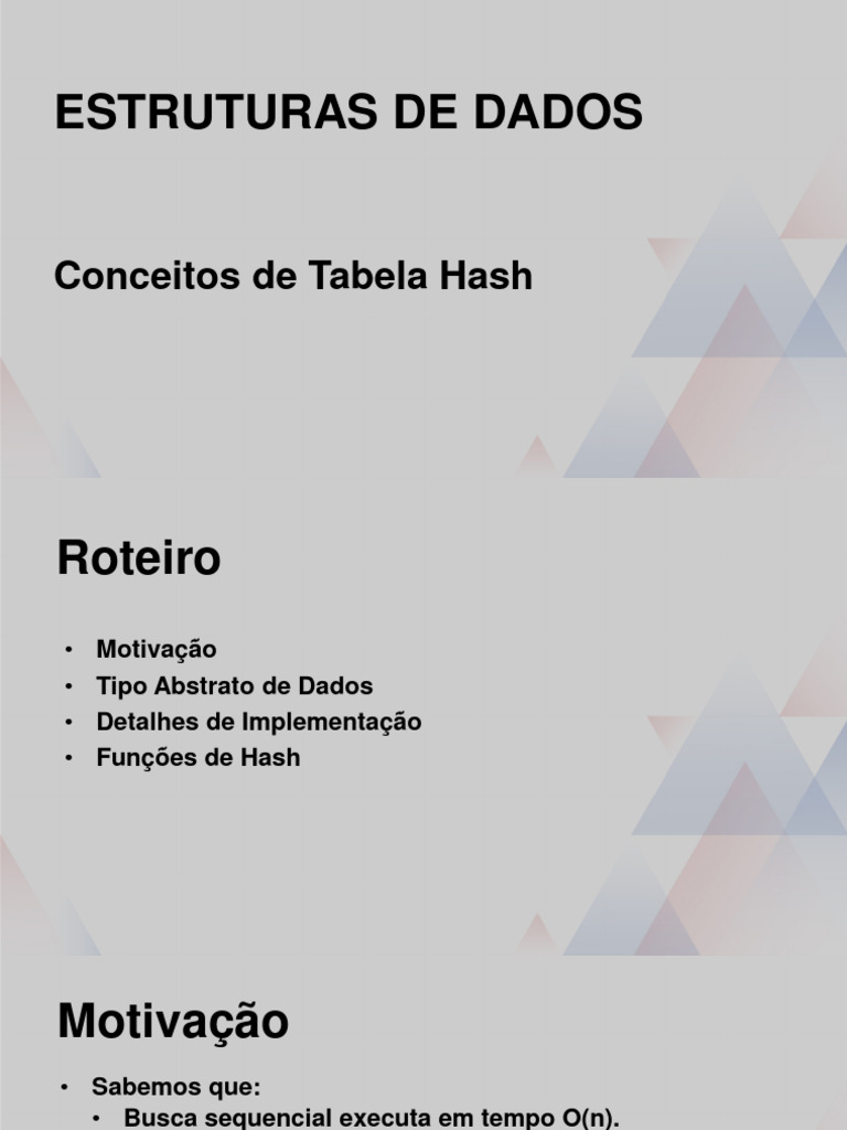 Aula10 - Tabelas - Hash - Intro Ok | PDF | Matemática aplicada ...