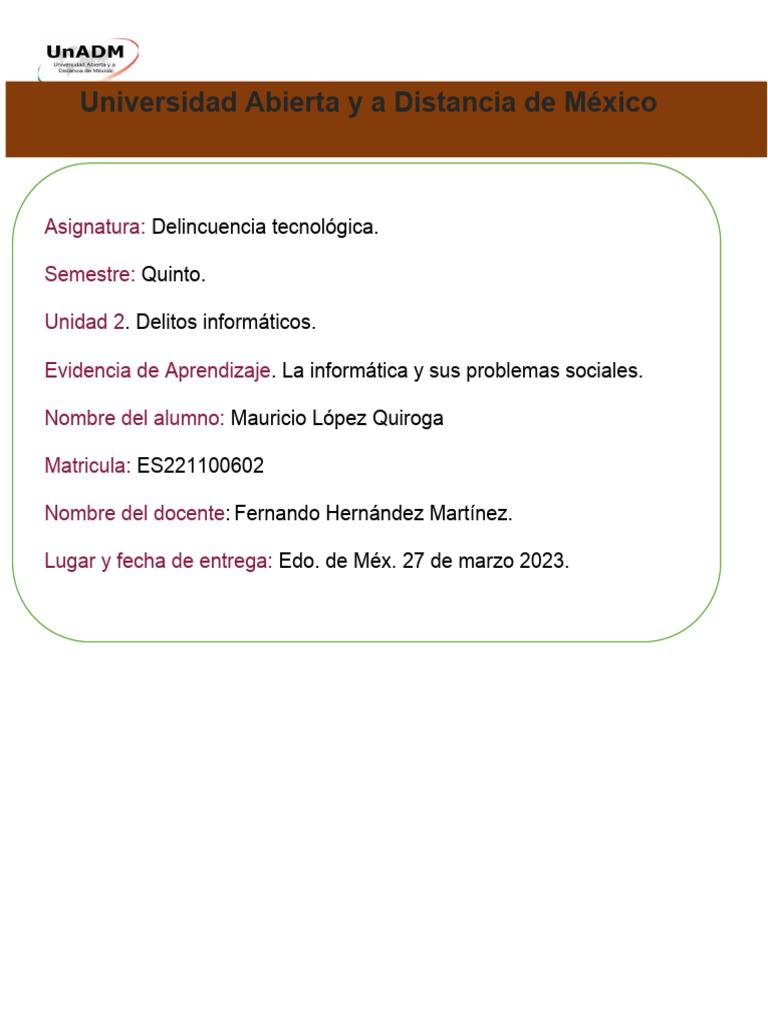 U2 Ea DCT | PDF | Castigos | Código Criminal