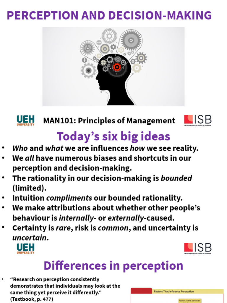 Class 4 - Perception and Decision-Making | PDF | Perception | Decision ...