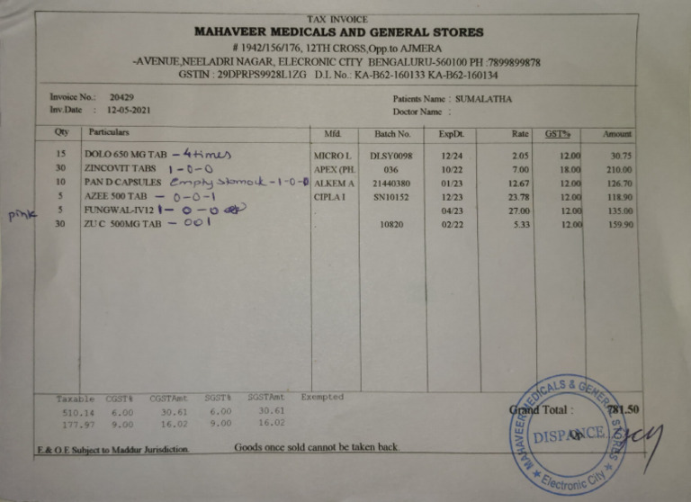 Medicine Bill Design | Download Free PDF | Government | Trade