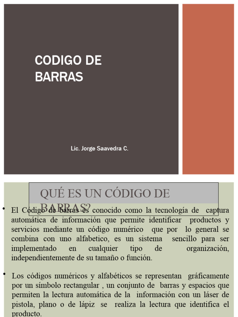 BQTQD-Tema 3 - Codigo de Barras | PDF | Código de barras | Hardware de ...
