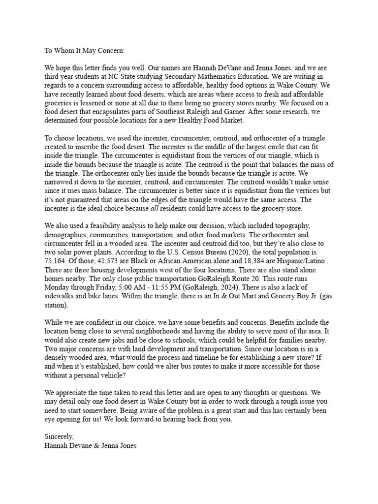 Recommendation Letter - Hannah Jenna | PDF | Triangle