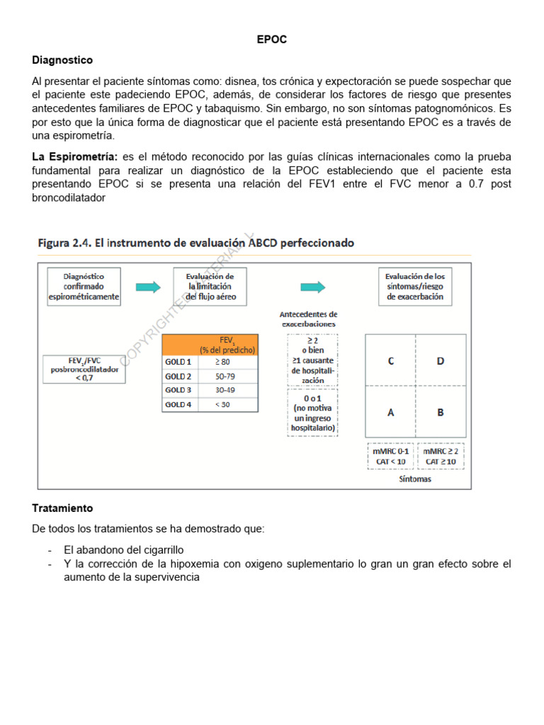 Diagnóstico y Tratamiento de EPOC | PDF | Enfermedad pulmonar ...