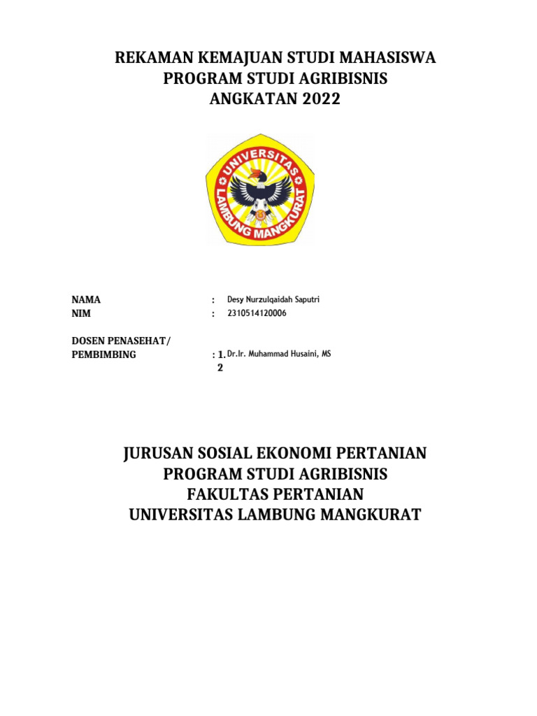 Salin1-Rekaman Kemajuan Studi Kurikulum 2021 Untuk Maba 2022-1 | PDF