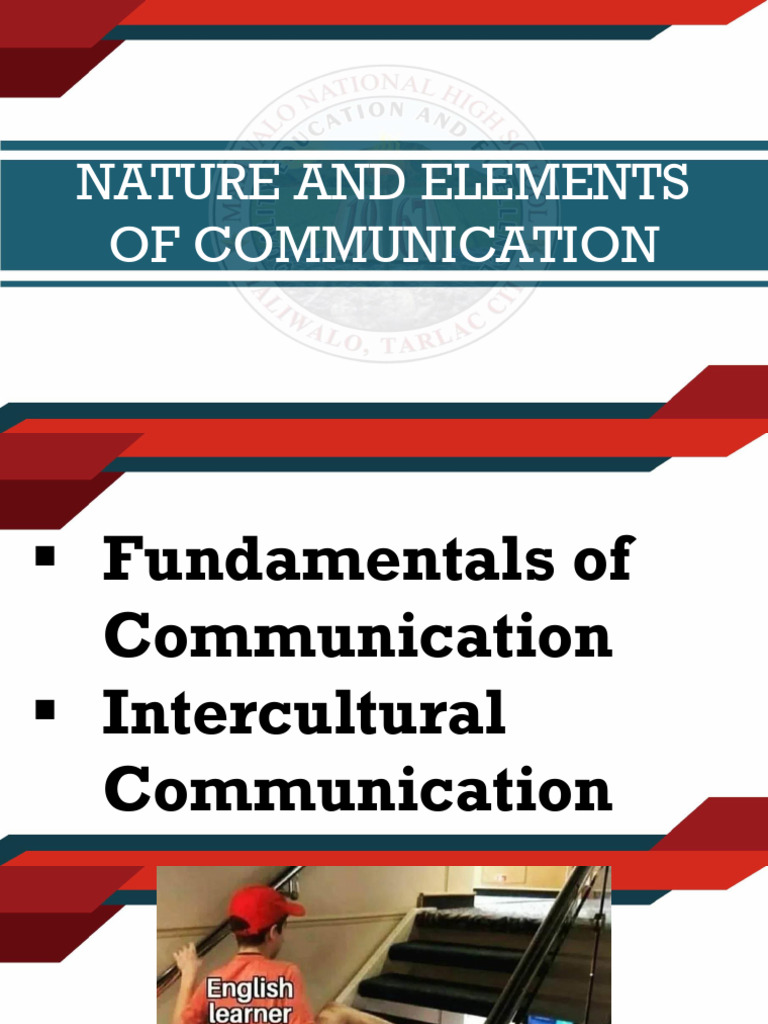 Nature and Elements of Communication | PDF | Communication | Nonverbal Communication