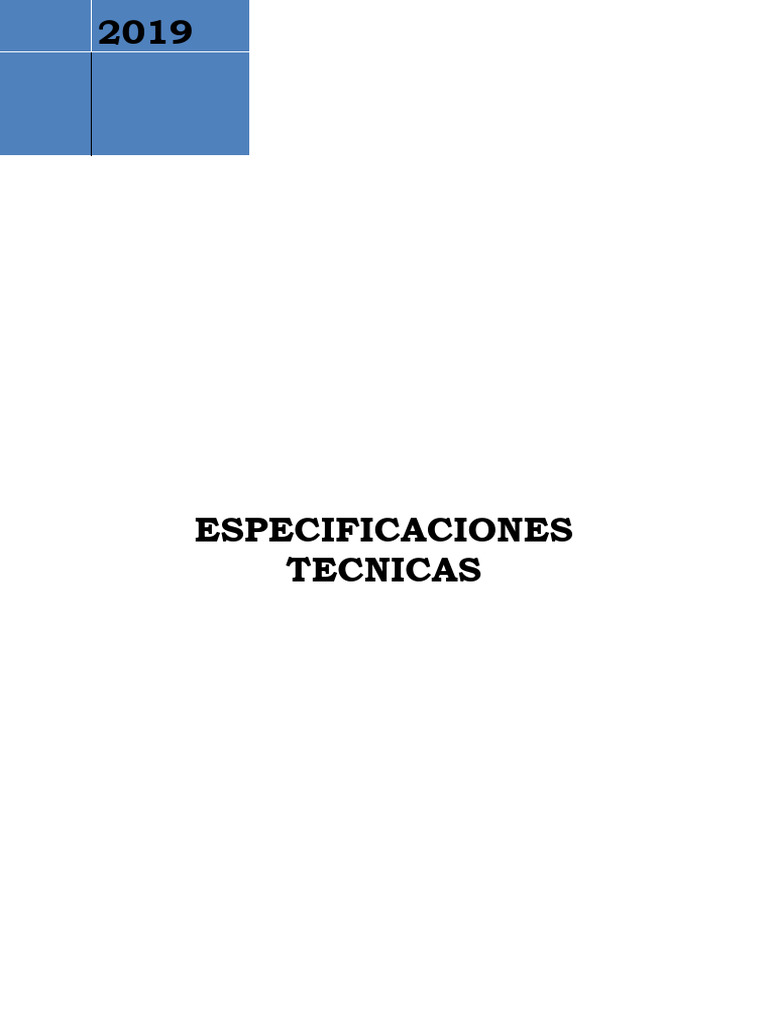 01 Espec Tecnicas | PDF | Hormigón | Cemento