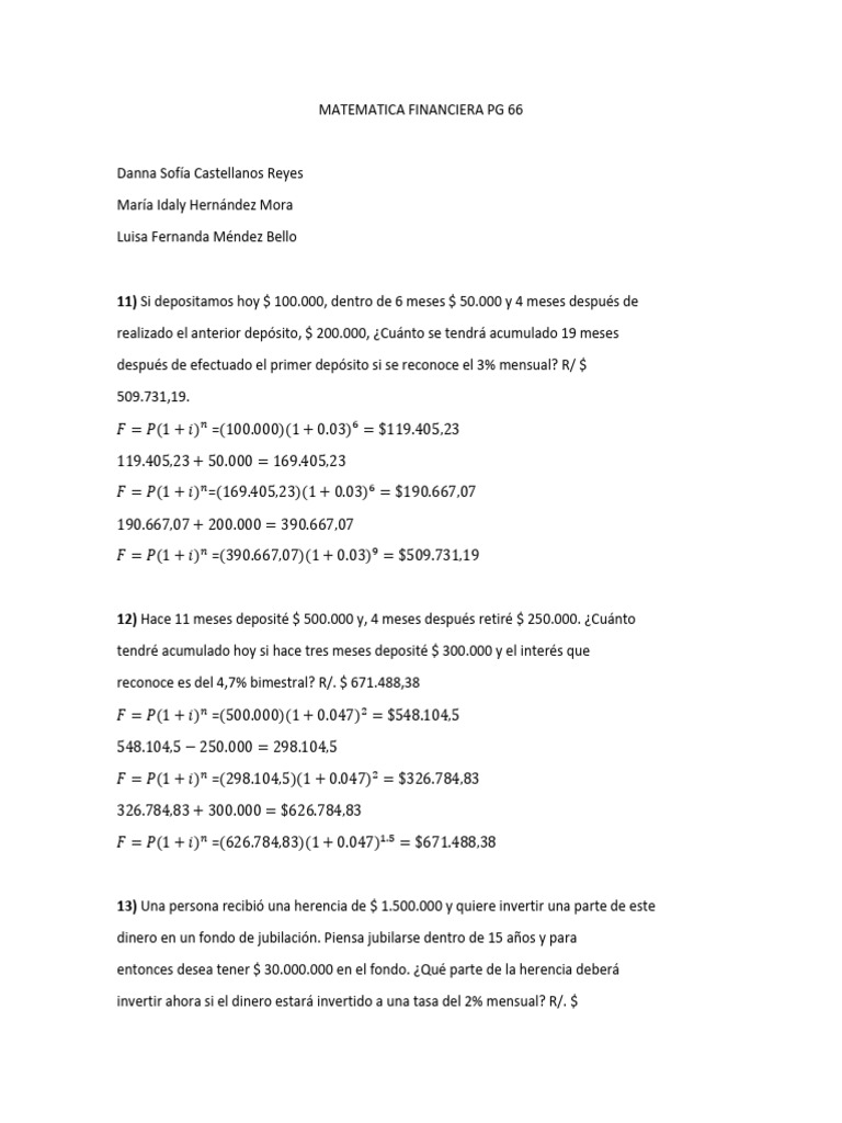 MATEMATICA FINANCIERA PG- 118 | PDF | Economias | Dinero