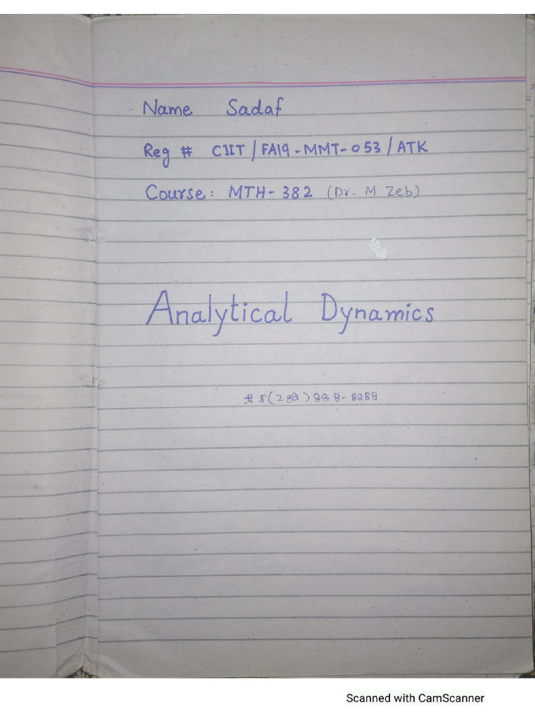 Analytical Dynamics | PDF