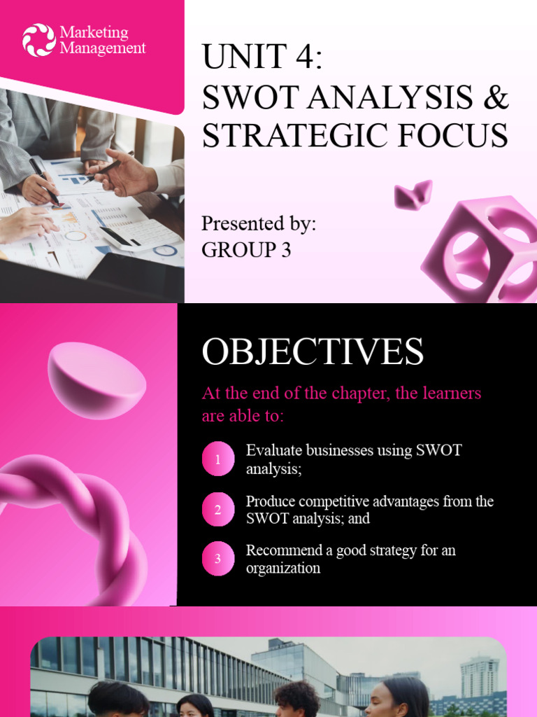Group 3 UNIT 4 SWOT Analysis Strategic Focus | PDF | Swot Analysis ...