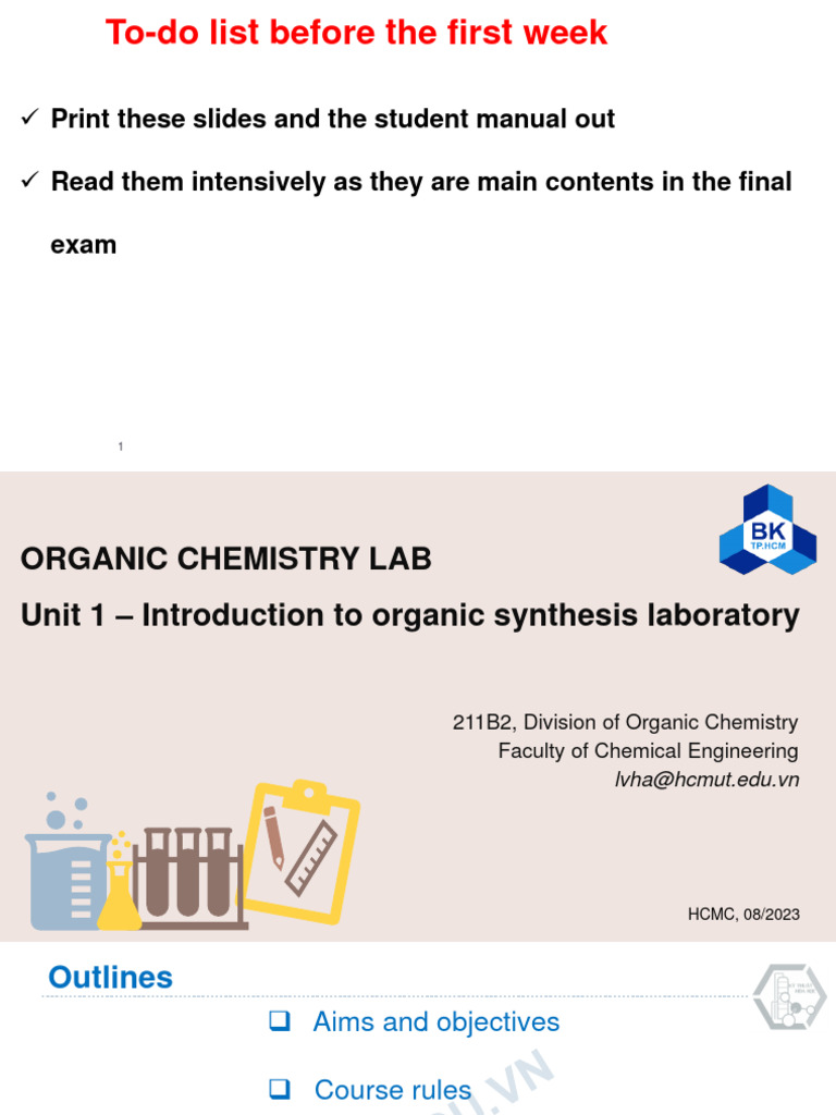 Organic Chemistry Lab Safety Guidelines | PDF | Distillation | Solubility