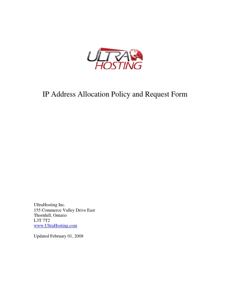 Ip Allocation Form | PDF | Ip Address | Computer Networking