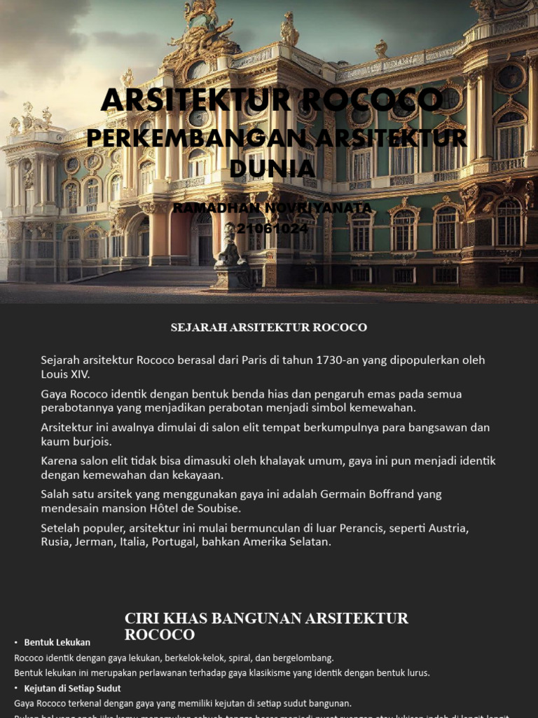 Arsitektur Rococo | PDF | Griya & Taman | Gaya Hidup