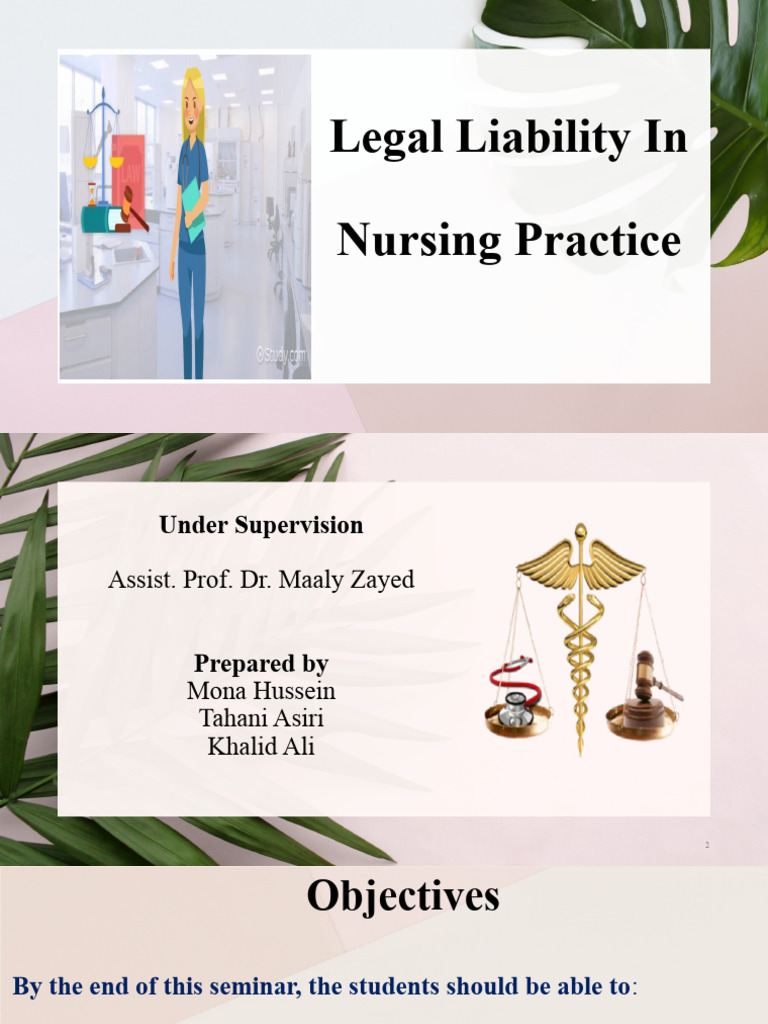 Legal Liability in Nursing Practice | PDF