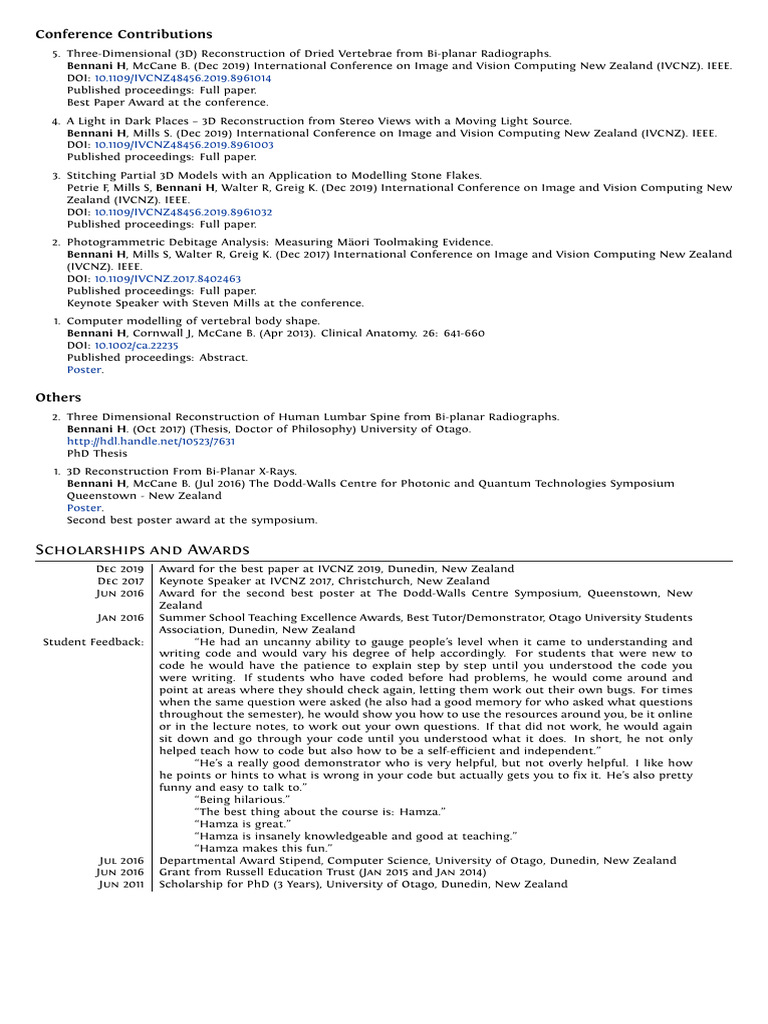 DR - Hamza - Bennani - Resume (Dragged) 4 | PDF | Vertebral Column