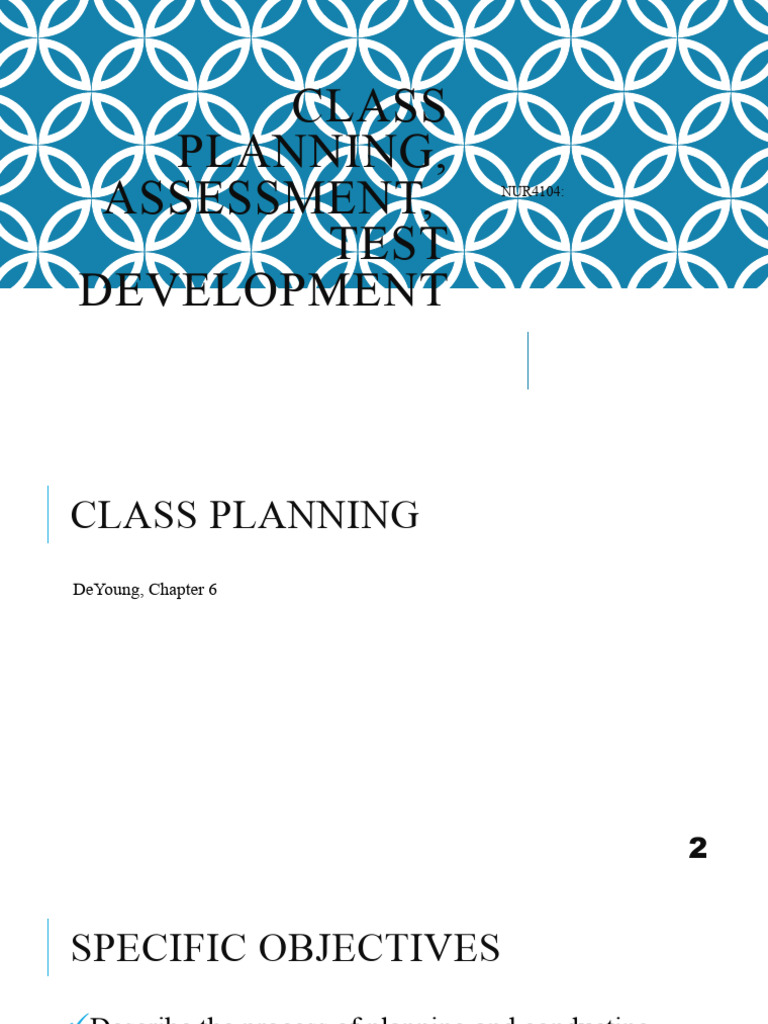 Class4-Class Planning | PDF | Teaching Method | Learning