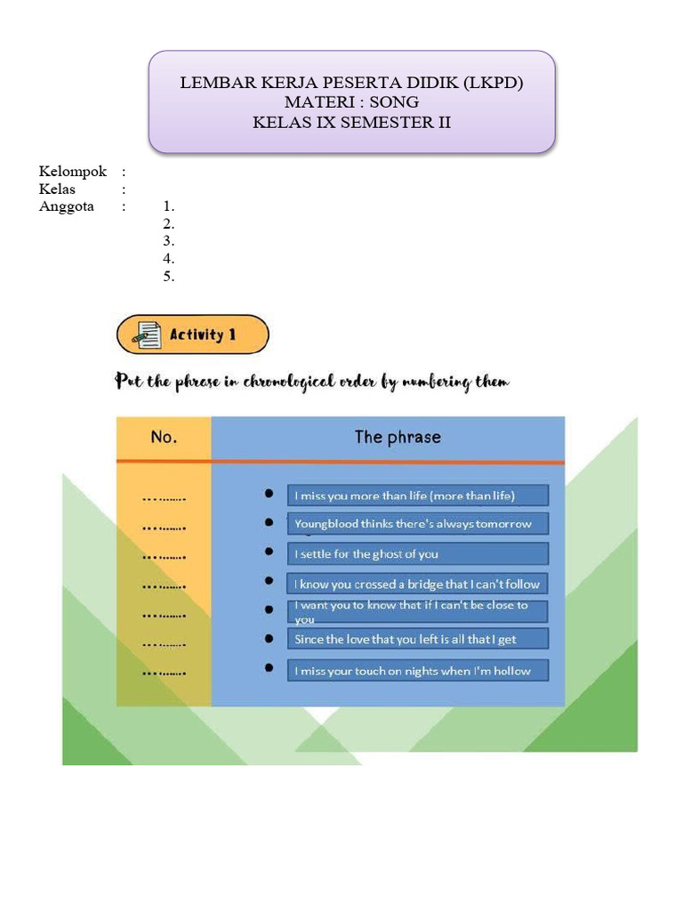 LKPD Song Rika Fix | PDF