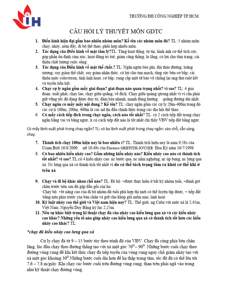 Cau Hoi Li Thuyet Bong Chuyen | PDF