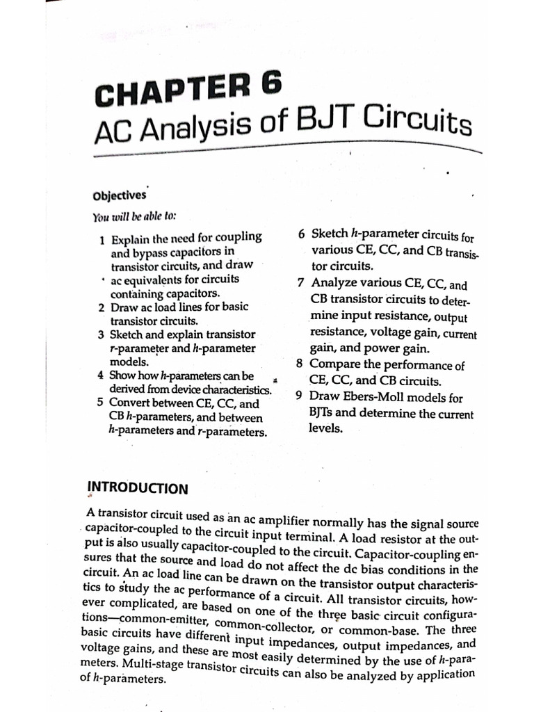 AC Analysis of BJT | PDF