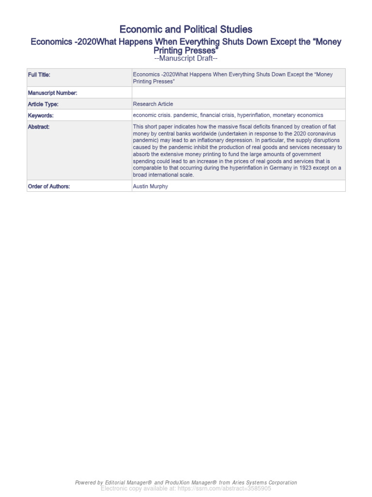 Print Money6 | PDF | Fiscal Policy | Inflation