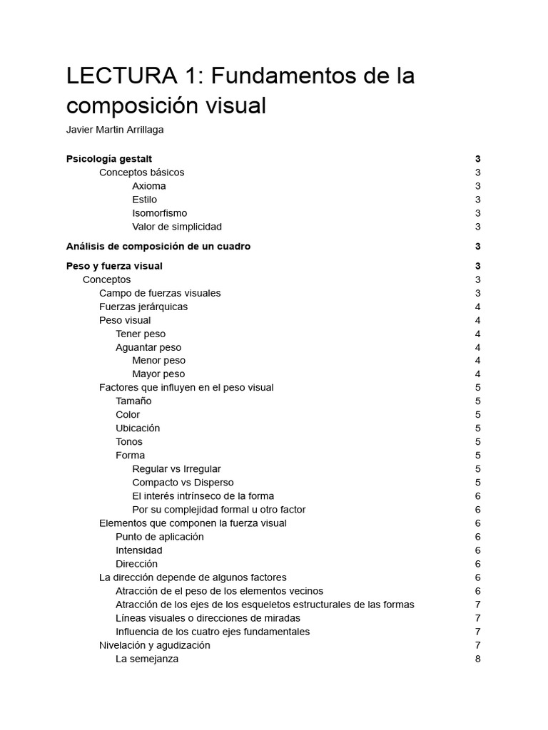 LECTURA 1 - Fundamentos de La Composición Visual | PDF | Peso | Fuerza