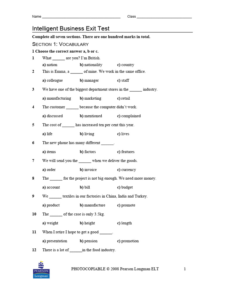 Exit Test | PDF | Nike | Supermarket