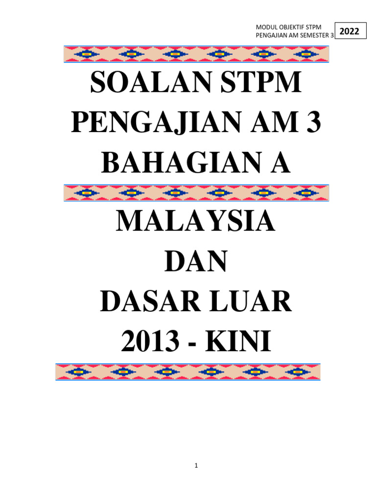 Soalan Objektif p3 2013 - 2022 - New | PDF