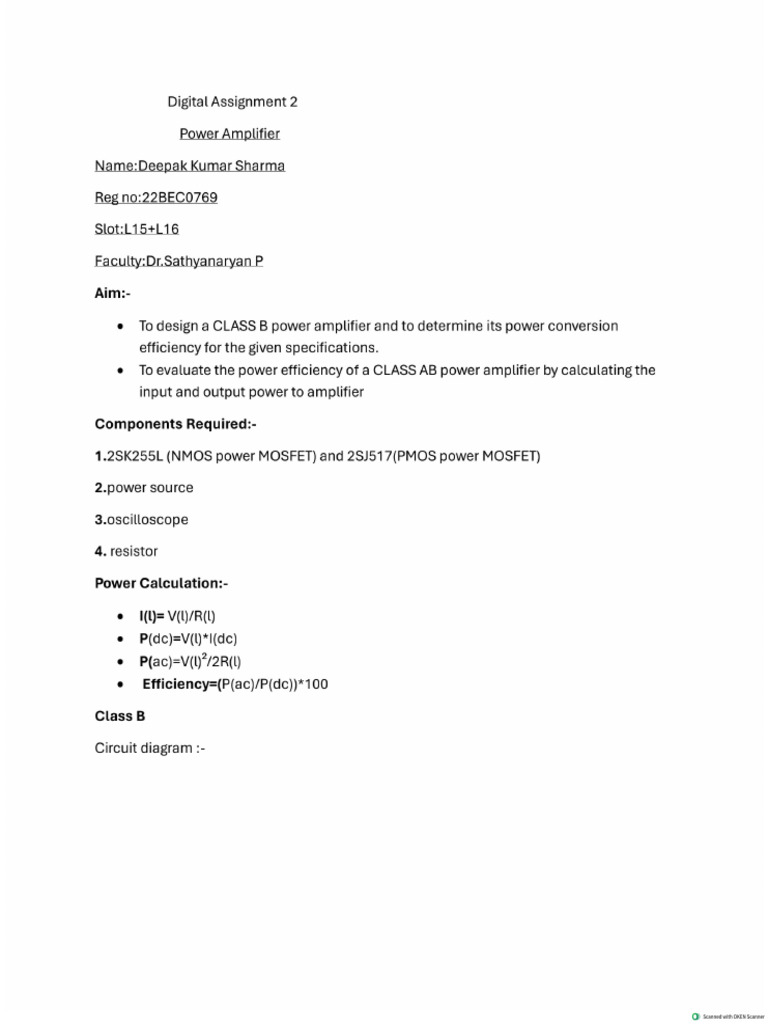 Analog Lab Task 2 | PDF