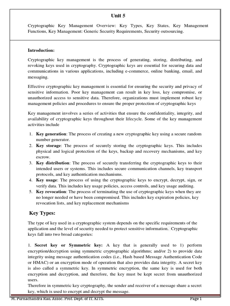 CC Unit5 Final | PDF | Key (Cryptography) | Public Key Cryptography