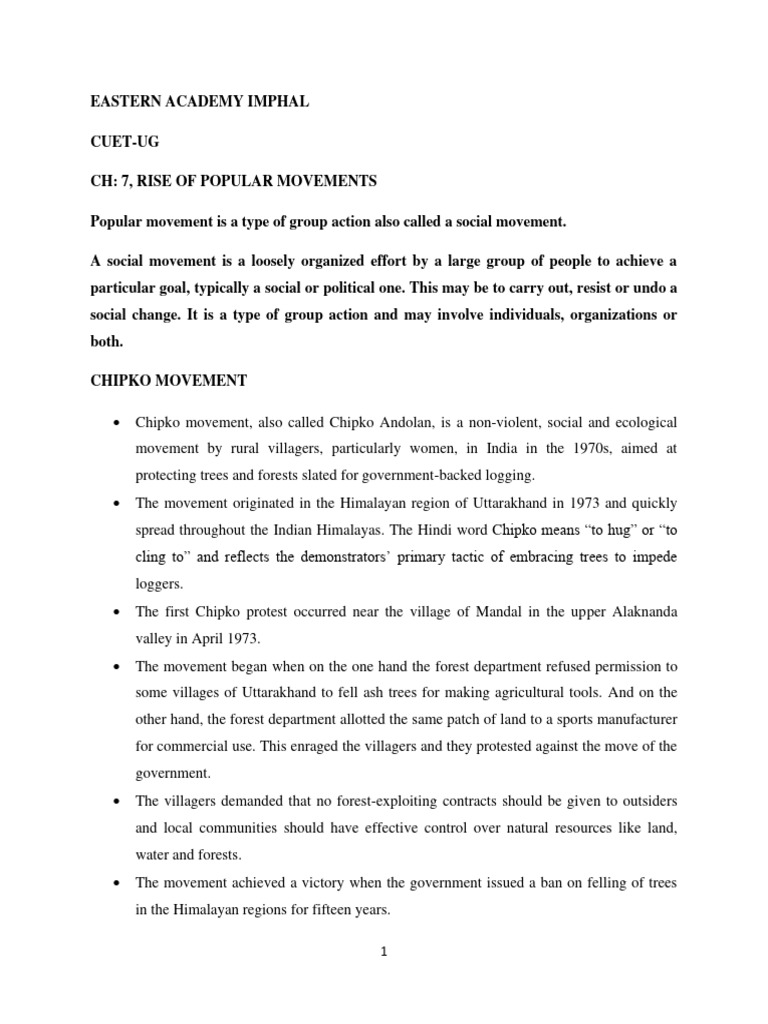 CH 7 Rise of popular movements | PDF | Dalit