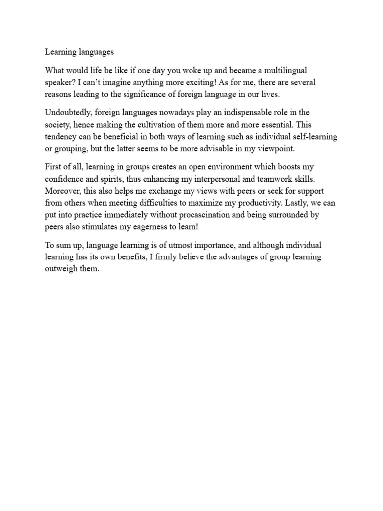 Learning Languages | PDF