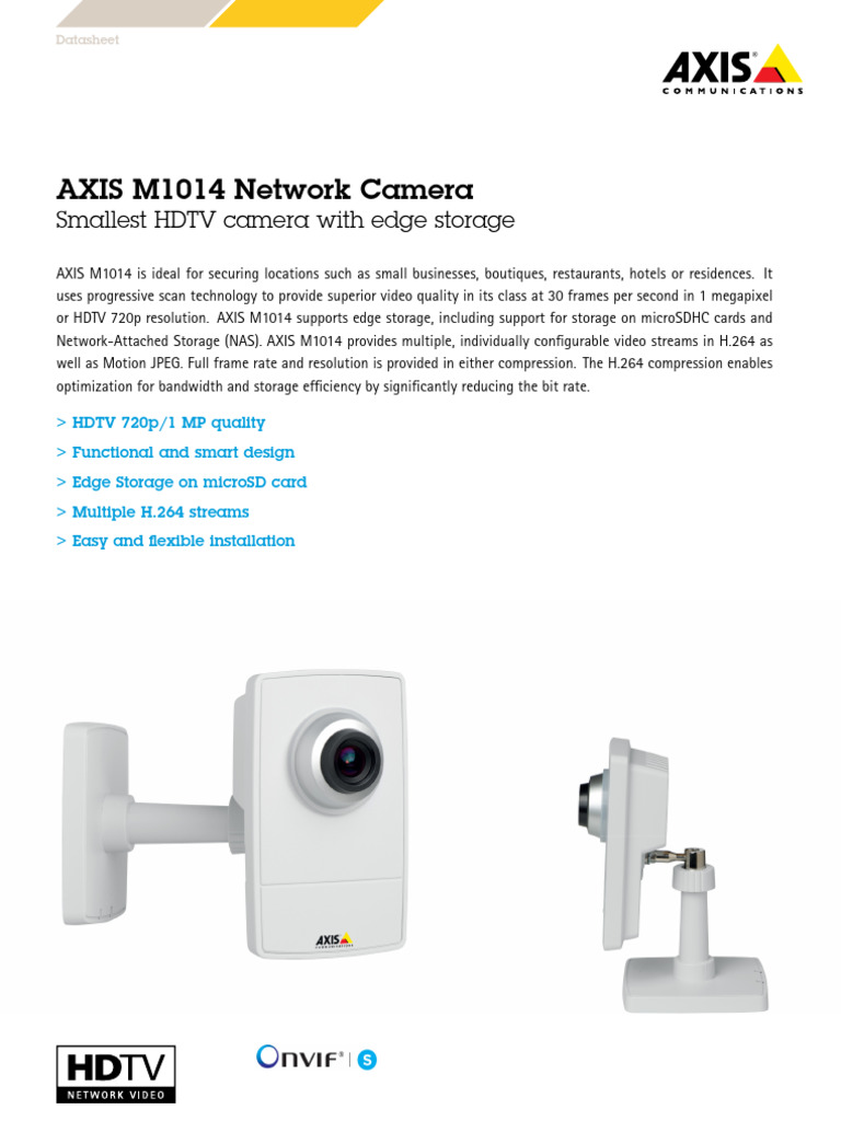 Axis m1014 Network Camera en US 207776 | PDF