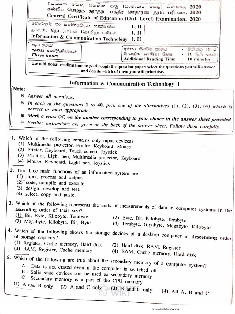 2020 AL Economics Marking Scheme - Sinhala Medium | PDF