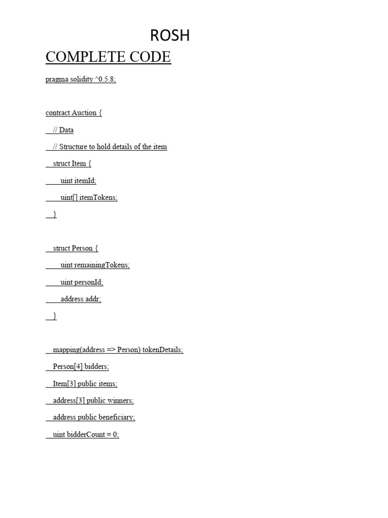 Blockchain Assignment Solution | PDF | Auction | Computer Programming