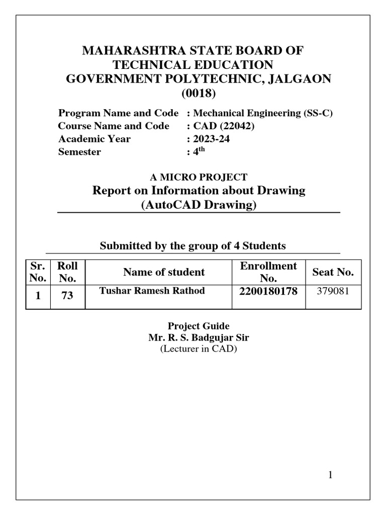 Tushar Rathod | PDF | 3 D Modeling | Technical Drawing