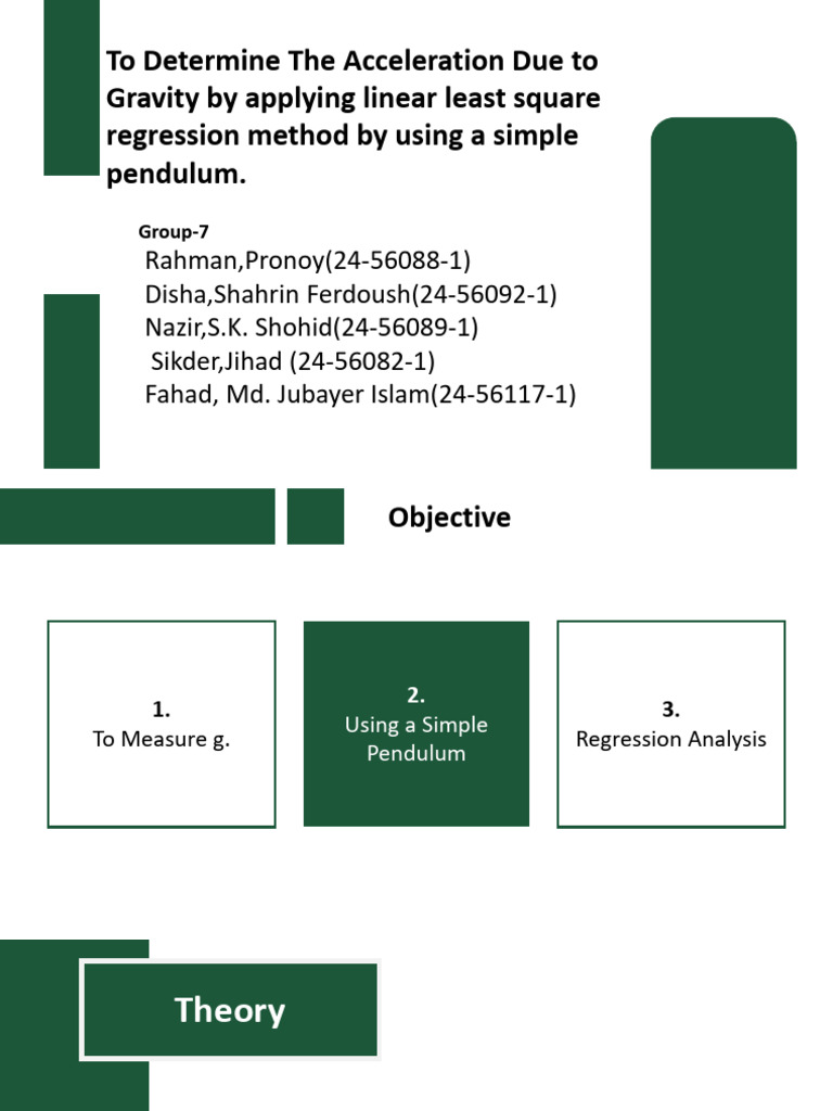 Measure Gravity Using Pendulum Regression | PDF | Science & Mathematics | Technology & Engineering