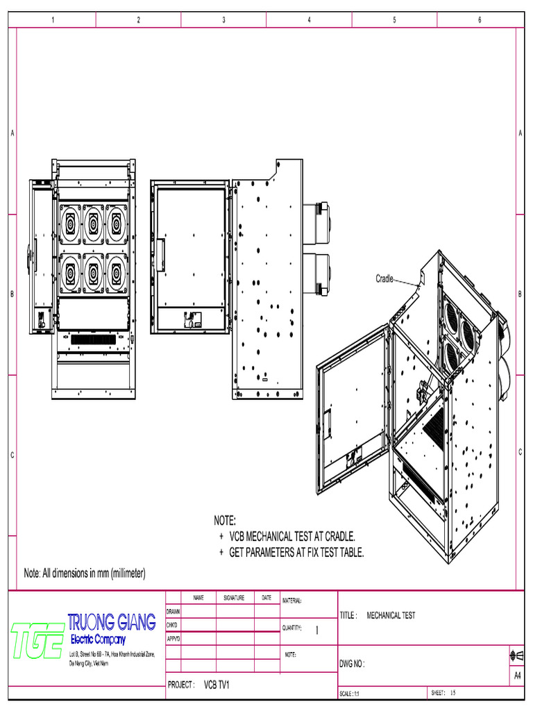 Cradle For Testing VCB - V2 | PDF