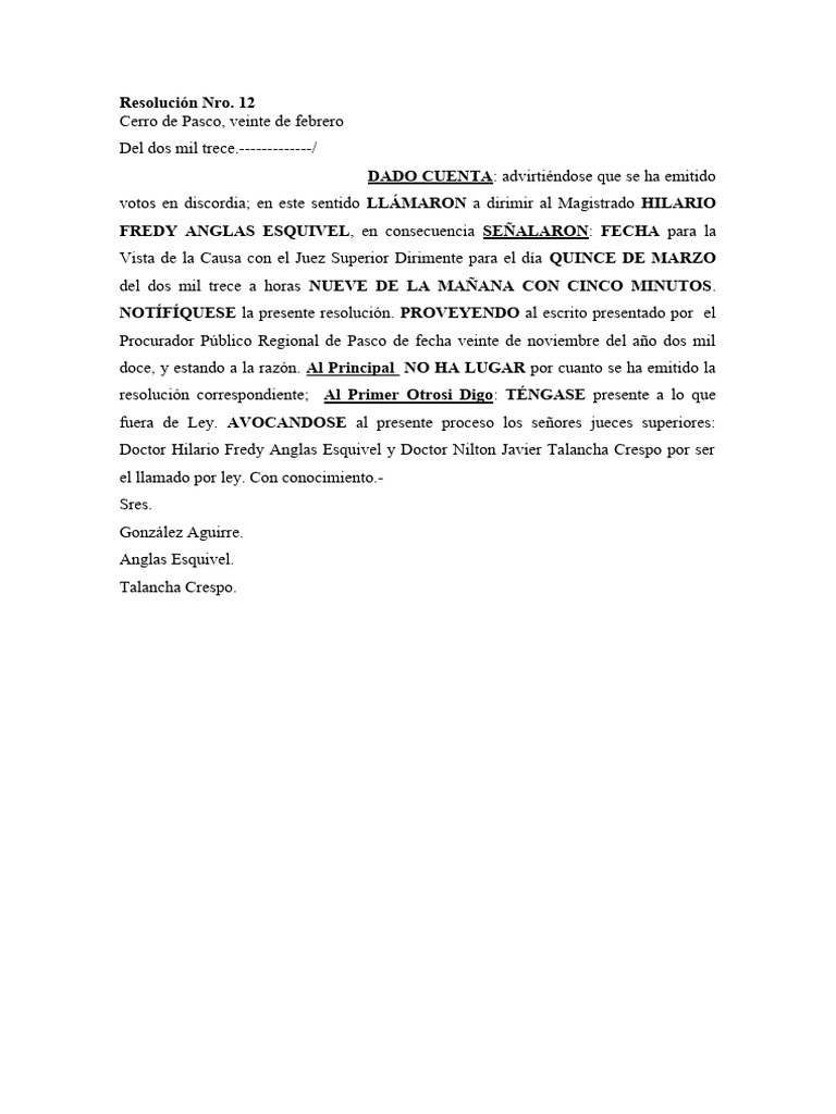 Decreto para Dirimir | PDF