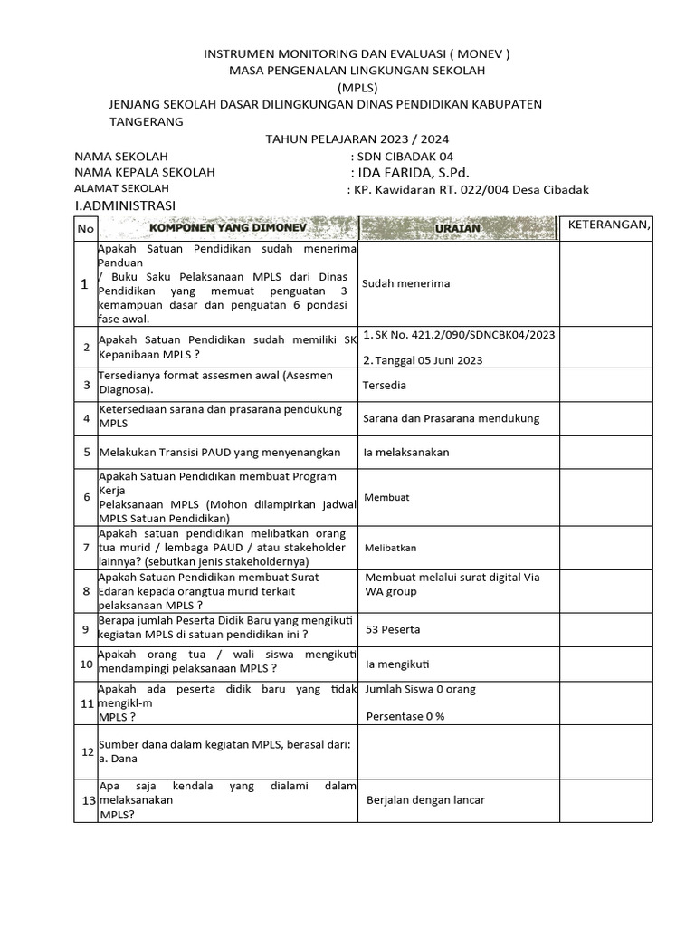 Ida Farida, S.Pd. I.Administrasi: Membuat | PDF