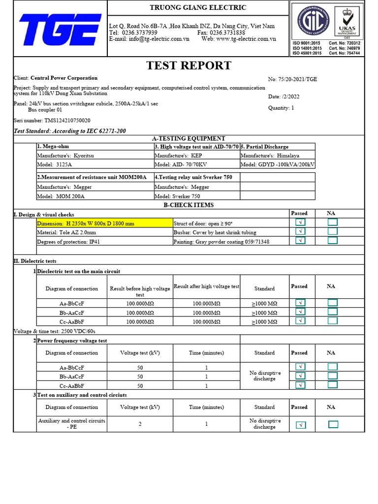 Fat Report MV - 080324 | PDF | High Voltage | Voltage