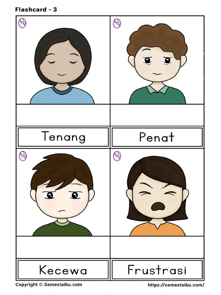 Flashcard Emosi 3 | PDF