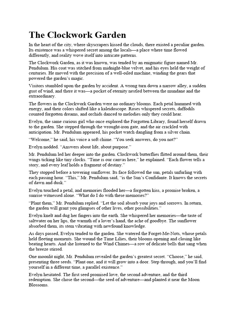 The Clockwork Garden | PDF