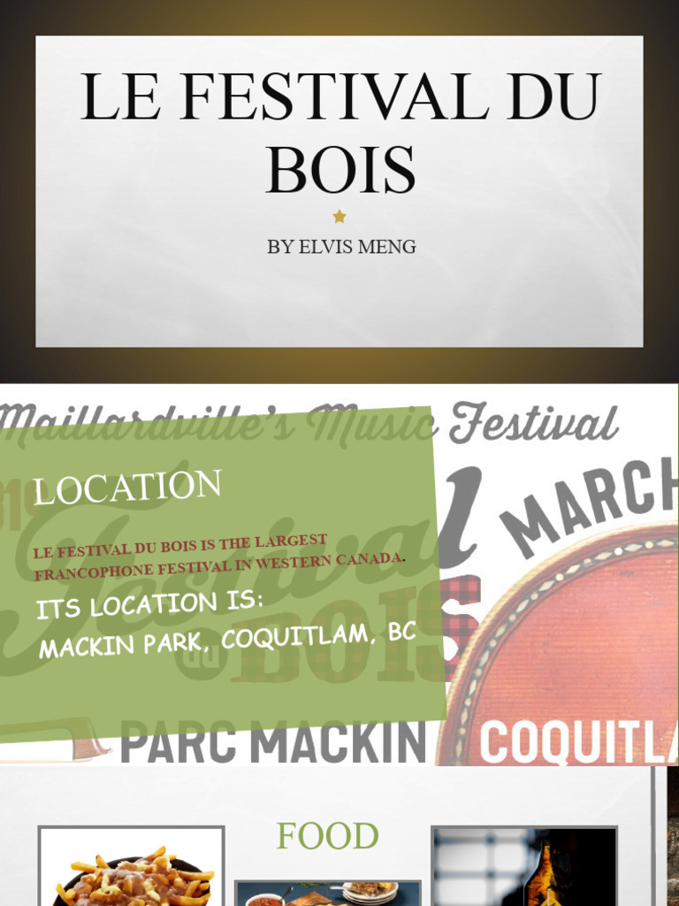 Festival du Bois: Coquitlam's Francophone Celebration | PDF | Cooking ...