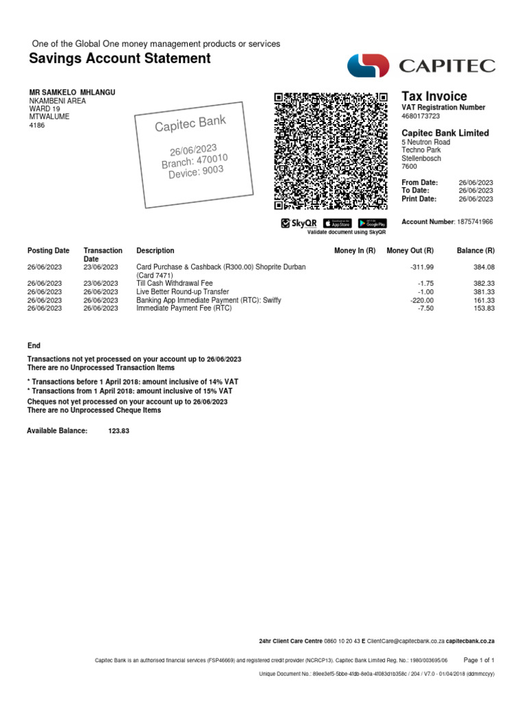 Account Statement | PDF | Credit Card | Cheque