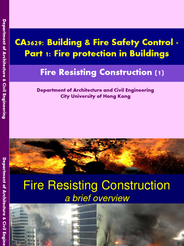CA3629-Building Fire Safety Control - Fire Protection - 1 | PDF | Fires ...