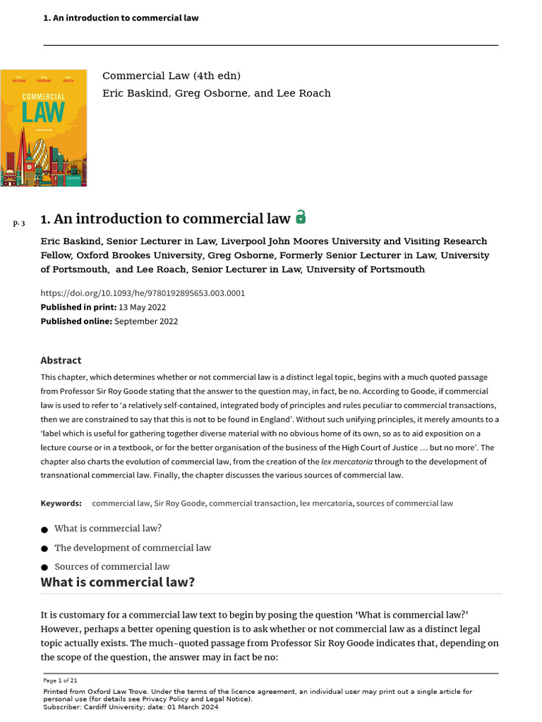 Baskind Chapter 1 | PDF | Brexit | Consumer Protection