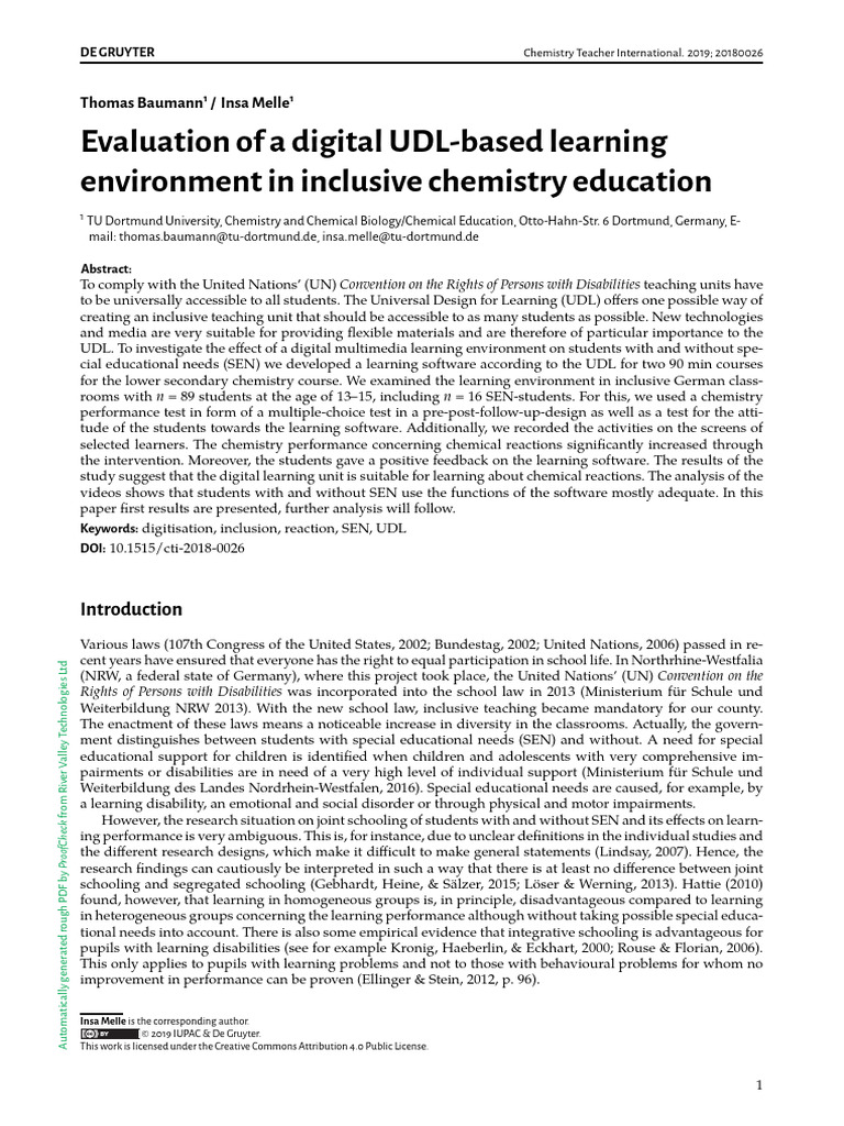 2019 Evaluation of a digital UDL-based learning environment in ... 2019 Evaluation of a digital UDL-based learning environment in ...