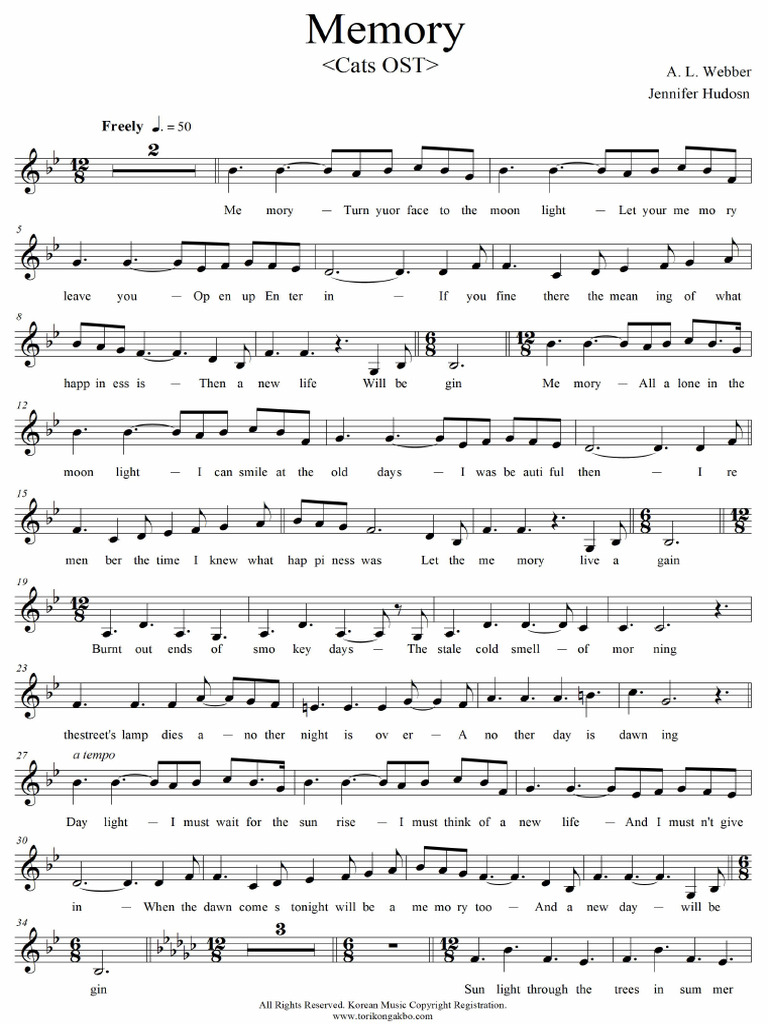 Memory - Song | PDF