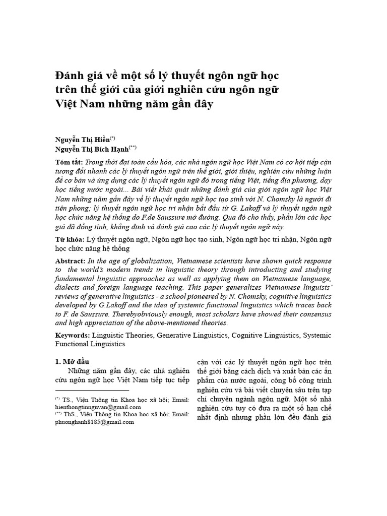 Danh Gia Li Thuyet NNH Gan Day | PDF