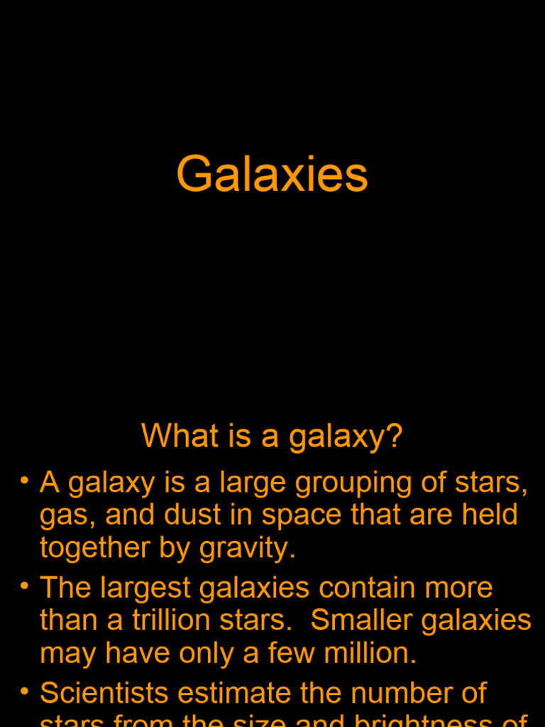 Main Types of Galaxies Explained | PDF | Science & Mathematics